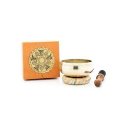 Klangschalen-Center Nonbook - Dhyani-Klangschale (310 g) mit bedruckter Geschenkbox, Ring, Holz/Led | Gr.: onesize
