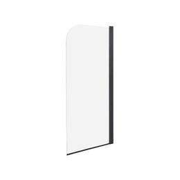 Beliani Einteiliger Badewannenaufsatz LAPAN in Transparent/Schwarz | Gr.: onesize