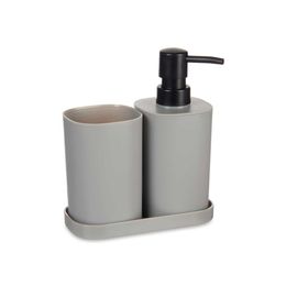 Berilo Seifenspender und Zahnbürstbecher in grau | Gr.: onesize
