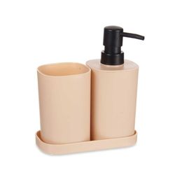 Berilo Seifenspender und Zahnbürstbecher in beige | Gr.: onesize