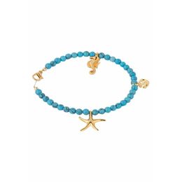 Gemshine Armband Maritim Nautics Türkis in gold coloured | Gr.: onesize