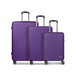 Franky Dallas 3.0 4 Rollen Kofferset 3-teilig mit Dehnfalte in purple | Gr.: onesize