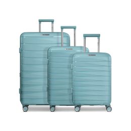 Franky London 4 Rollen Kofferset 3-teilig mit Dehnfalte in mint green | Gr.: onesize
