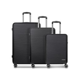 Franky Dallas 3.0 4 Rollen Kofferset 3-teilig mit Dehnfalte in black | Gr.: onesize