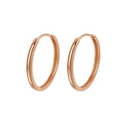 Hey Happiness Vergold. Chunky Creolen Mittelgroß Sterlingsilber in Roségold- (D) 23mm | Gr.: onesize