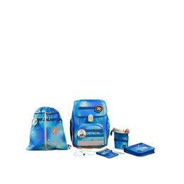 Lässig Lässig School Set Boxy Unique - Schulranzen Set 7tlg. (Gradient Green/Blue) in Gradient Green/Blue | Gr.: onesize
