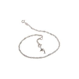 SILBERKETTEN-STORE 925 Silber Fußkette mit Anhänger "Delfin" | Gr.: 23