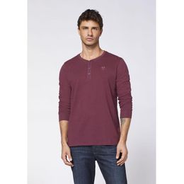 POLO SYLT Longsleeve in Bordeaux | Gr.: L