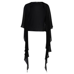 Vera Mont Chiffonstola mit Volant in Schwarz | Gr.: L