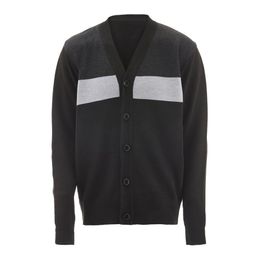 mozzaar Herren Cardigan in Schwarz Grau | Gr.: XXL