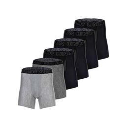 Under Armour Boxershort 6er Pack in Schwarz/Schwarz/Grau | Gr.: M