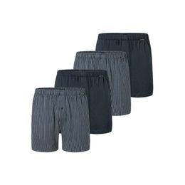 Schiesser Boxershorts Singel-Jersey in Dunkelblau / blau | Gr.: S