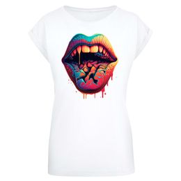 F4NT4STIC T-Shirt Drooling Lips SHORT SLEEVE TEE in wei&szlig; | Gr.: XXL