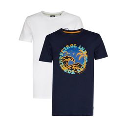 PETROL INDUSTRIES 2er-Pack Basic-T-Shirt Rundhals Snapper | Gr.: 116