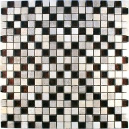 Mosaikfliese 'Barbuda' Materialmix braun 30 x 30 cm