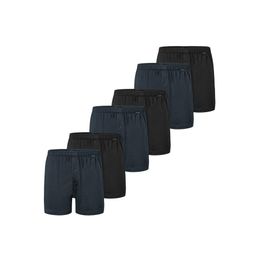 Schiesser Boxershorts Singel-Jersey in Schwarz / blau | Gr.: M