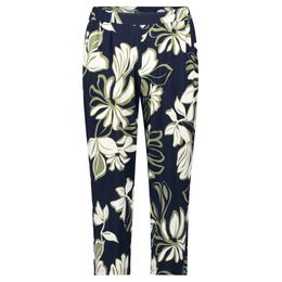 Betty Barclay Schlupfhose mit Bundfalten in Dark Blue/Green | Gr.: 36