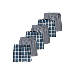 Schiesser Boxershorts Web in Blau / grau | Gr.: XL