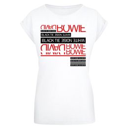 F4NT4STIC T-Shirt David Bowie Black Tie White Noise in wei&szlig; | Gr.: XS