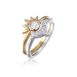 Elli Ring 925 Sterling Silber in Zweifarbig | Gr.: 58