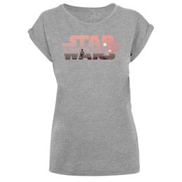 F4NT4STIC T-Shirt Star Wars Tatooine Logo in grau meliert | Gr.: 4XL