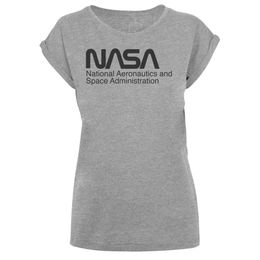 F4NT4STIC T-Shirt NASA Logo One Tone in grau meliert | Gr.: 4XL
