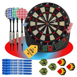 BEST Sporting Dartscheibe elektronisch Coventry I Dartscheibe elektronisch mit LED-Anzeigen I E-Dartscheibe mit 12 Dartpfeilen & Ersatzspitzen I hochwertiger Dartautomat f&uuml;r 16 Spieler