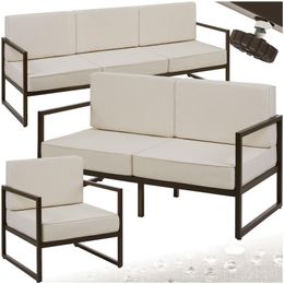 TecTake&reg; Garten-Loungeset, f&uuml;r 6 Personen, Dicke der Sitzpolster 14 cm, pulverbeschichtete Stahlgestelle, h&ouml;henverstellbare F&uuml;&szlig;e