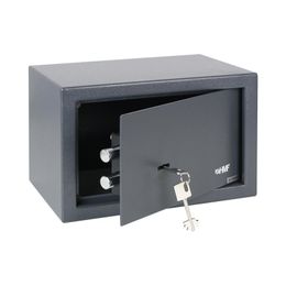 HMF 49200-11 Safe Tresor mit Schl&uuml;ssel, M&ouml;beltresor 31 x 20 x 20 cm Anthrazit