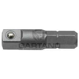 1/4" Vierkant-Adapter GRANIT BLACK EDITION, L&auml;nge (mm) 25, Antrieb 1/4", Abtrieb 1/4"