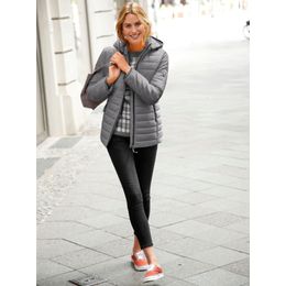 WITT Damen Steppjacke mit kontrastfarbenen Akzenten, grau, Gr&ouml;&szlig;e 38