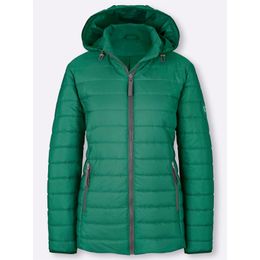 WITT Damen Steppjacke mit kontrastfarbenen Akzenten, gr&uuml;n, Gr&ouml;&szlig;e 40