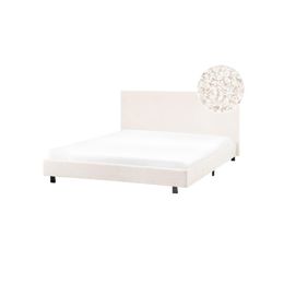 Beliani Doppelbett ALBI in Weiß/Schwarz - (W) 155 x (H) 94 x (L) 211 cm | Gr.: onesize