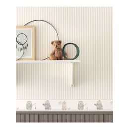 Casadeco My Little World Streifentapete hellbraun weiss | Gr.: onesize