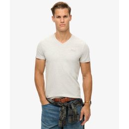 Superdry Herren Essential Logo T-shirt aus Bio-baumwolle mit V-ausschnitt Hellgrau - Gr&ouml;&szlig;e: S 10404050005525WB001