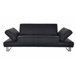 2-Sitzer W.Schillig "taboo Designsofa mit hohem Sitzkomfort", schwarz (schwarz z59), B:202cm H:76cm T:91cm, Flachgewebe S22 (100% Polyester);Stoff S37 (100% Polyester): Luxus-Microfaser in Lederoptik;Longlife Xtra-Leder Z59: Glattleder mit modischer Pr&auml;gung. Hautst&auml;rke 0, 9 - 1, 1 mm;Longlife Xtra-Leder Z69: Das feinnarbige, gedeckte Softleder Z69 besticht durch seine au&szlig;ergew&ouml;hnliche Weichheit im