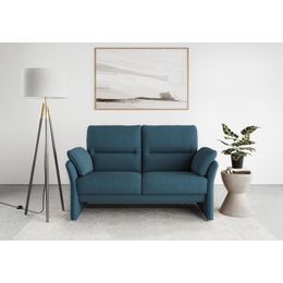 2-Sitzer DOMO collection "Pina, schmale Armlehnen, mit Federkern, kompakt & elegant", blau (petrol), B:159cm H:95cm T:88cm, 95% Polyester, 5% Polyamid, Sofas, Hoher Sitzkomfort, Microfaser hochflorig, petrol, Breite 159 cm