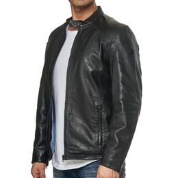 Tazzio Lederjacke "19707" - in Khaki | Gr.: XXL