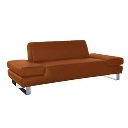 2-Sitzer W.Schillig "taboo Designsofa mit hohem Sitzkomfort", braun (cognac z69), B:202cm H:76cm T:91cm, Flachgewebe S22 (100% Polyester);Stoff S37 (100% Polyester): Luxus-Microfaser in Lederoptik;Longlife Xtra-Leder Z59: Glattleder mit modischer Pr&auml;gung. Hautst&auml;rke 0, 9 - 1, 1 mm;Longlife Xtra-Leder Z69: Das feinnarbige, gedeckte Softleder Z69 besticht durch seine au&szlig;ergew&ouml;hnliche Weichheit im tr