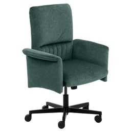 mayer Sitzmöbel Drehstuhl MAYER SITZMÖBEL "myCOSYWORXX Homeoffice Sessel", blau (petrol, schwarz), B:71cm H:97cm T:64cm, Stoff, Stühle, besonders bequem gepolstert