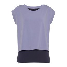 active by Lascana LASCANA ACTIVE 2-in-1-Shirt in blaugrau | Gr.: XS