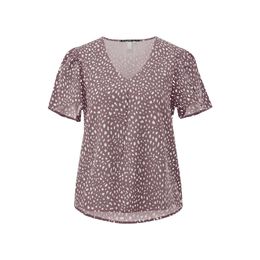 QS Bluse Damen Gr&ouml;&szlig;e XXL mauve / wei&szlig;