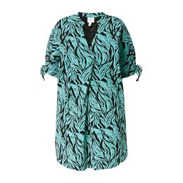 Ulla Popken Bluse Damen Gr&ouml;&szlig;e L/XL t&uuml;rkis / schwarz