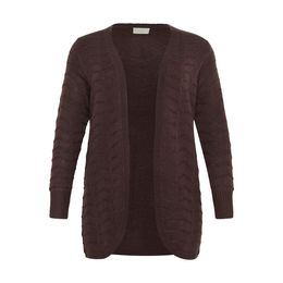 Kaffe CURVE Strickjacke 'Emana' Damen Gr&ouml;&szlig;e L dunkelbraun
