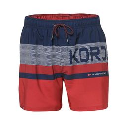 KOROSHI Badeshorts Herren Gr&ouml;&szlig;e L navy / rubinrot / wei&szlig;
