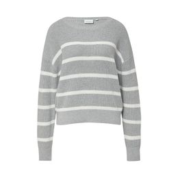 comma, comma casual identity Pullover Damen Gr&ouml;&szlig;e S grau / wei&szlig;