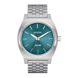 Nixon Uhr 'Time Teller Solar' Herren Größe One Size petrol / silber