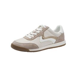 Tamaris Sneaker Damen Gr&ouml;&szlig;e 38 dunkelbeige / bronze / wei&szlig;