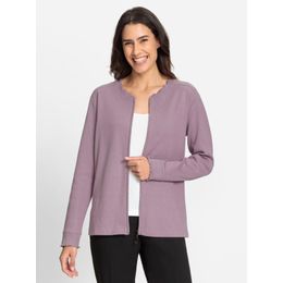 WITT Damen Shirtjacke mit Rei&szlig;verschluss, mauve, Gr&ouml;&szlig;e 38