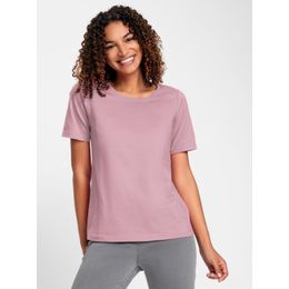 WITT Damen Kurzarmshirt mit Rundhals-Ausschnitt, ros&eacute;, Gr&ouml;&szlig;e 52